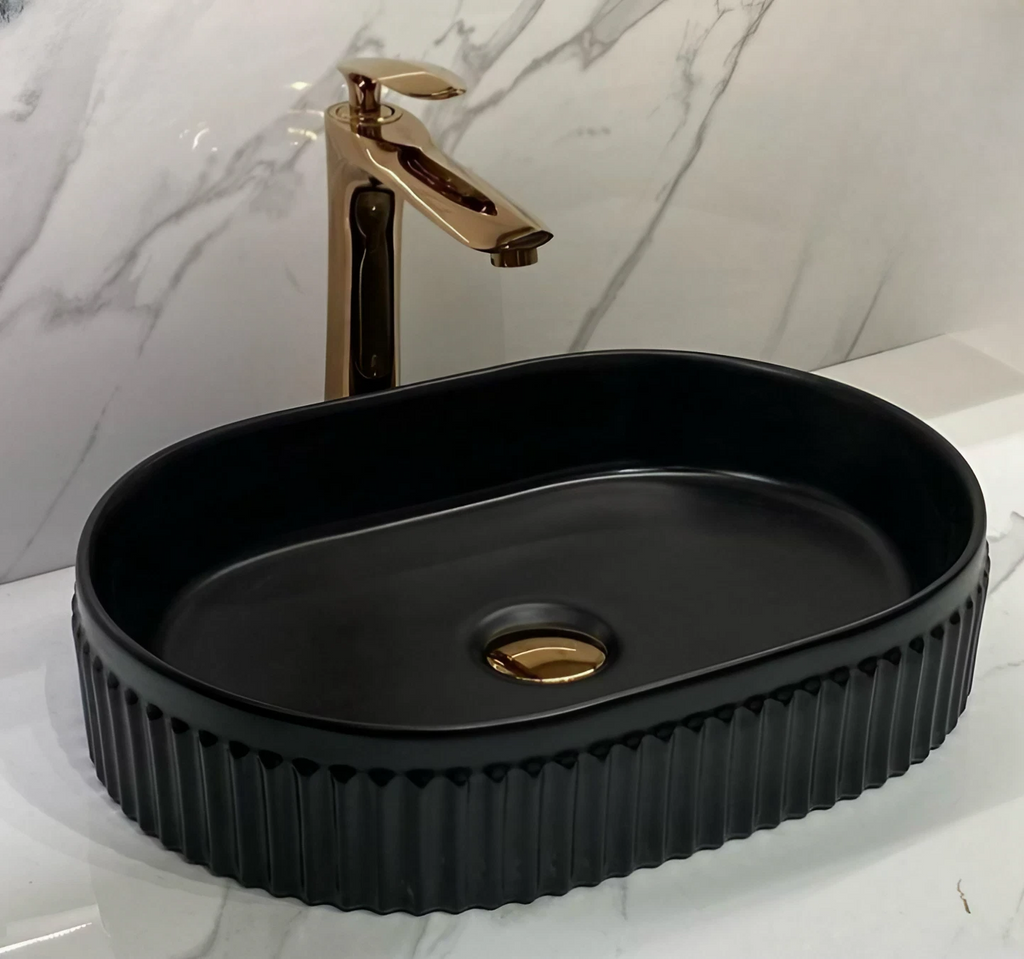 Zinarch Oval Fluted Basin