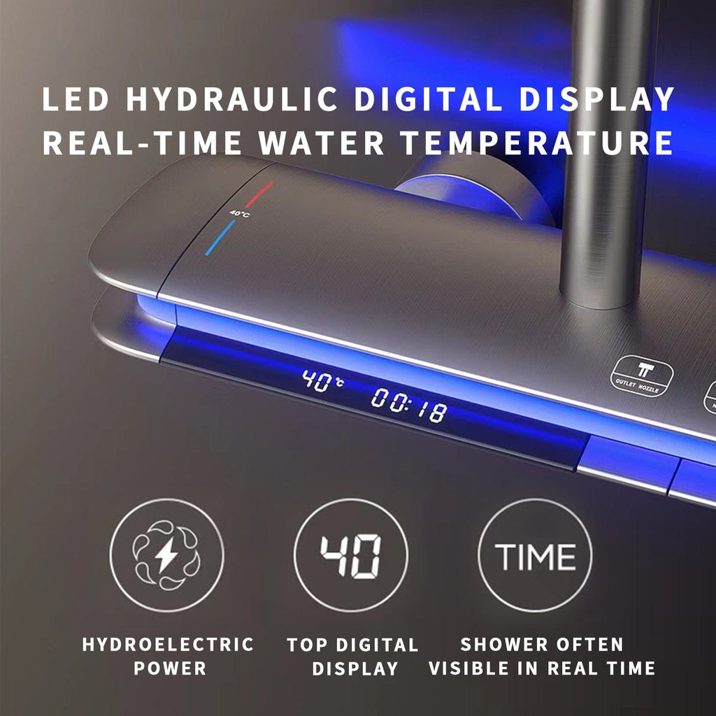 LED Waterfall Shower Set - Digital Shower System